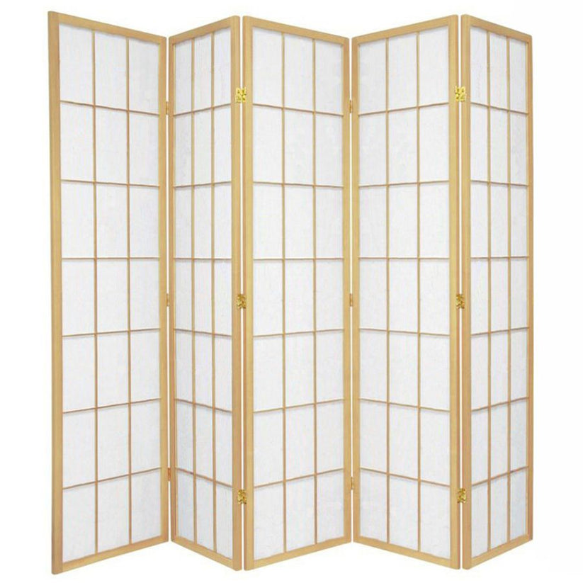 Shoji Room Divider Screen Natural 5 Panel – Home Storage & Living