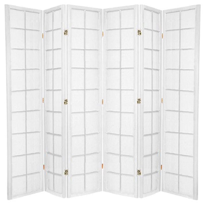 Zen Room Divider Screen White 6 Panel – Home Storage & Living